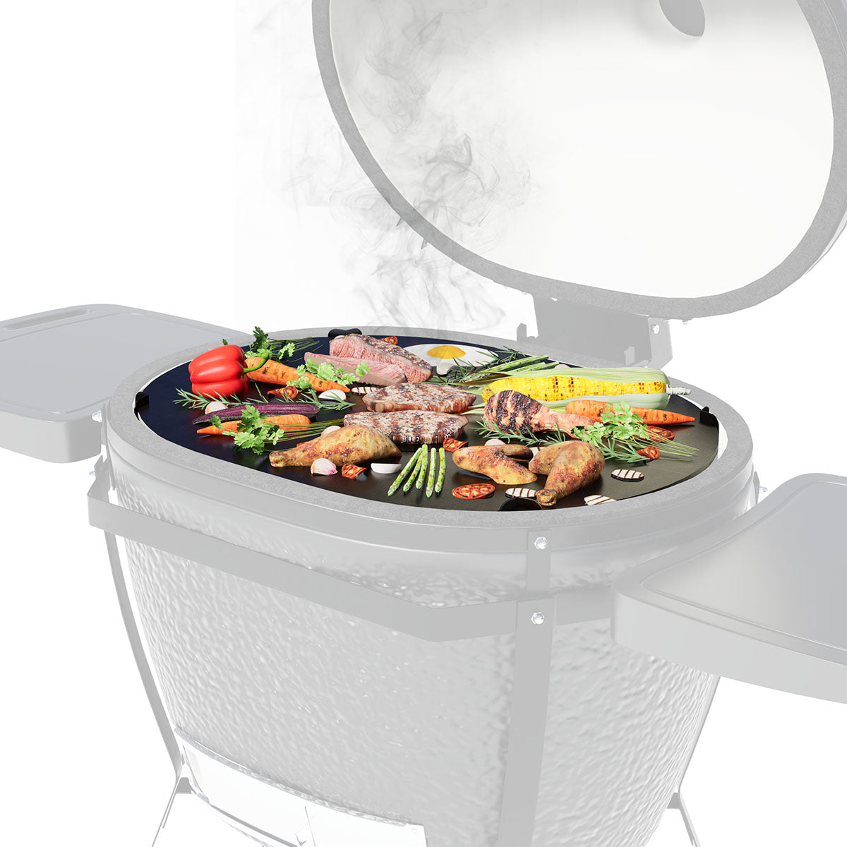 Arteflame Flat Top Griddle Grill for Primo XL Grill – Open Range Kitchens